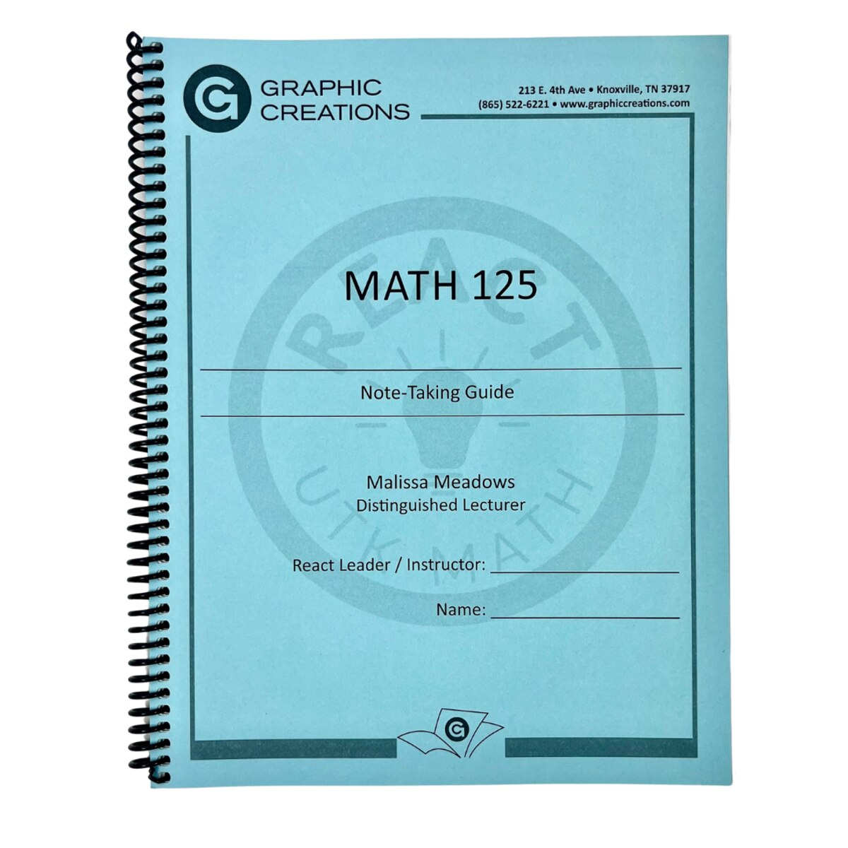 MATH 125 REACT NOTE TAKING GUIDE MATH 125 REACT NOTE TAKING GUIDE